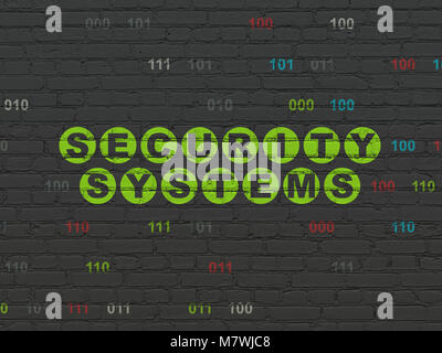 Security concept: Security Systems on wall background Stock Photo - Alamy