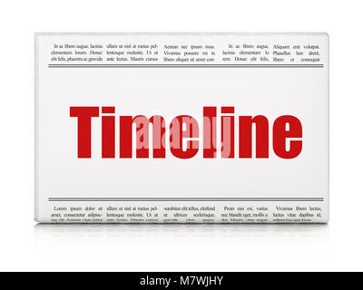 Time concept: newspaper headline Timeline Stock Photo - Alamy