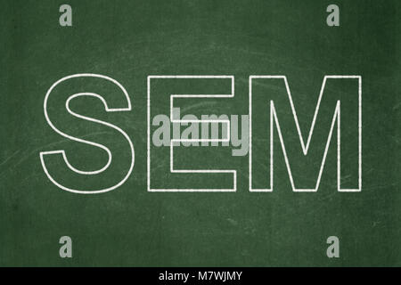Advertising concept: SEM on chalkboard background Stock Photo - Alamy
