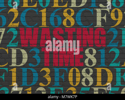 Timeline concept: Wasting Time on Newspaper background Stock Photo - Alamy