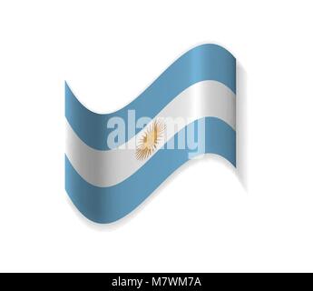 Argentina flag vector graphic. Rectangle Argentinian flag illustration ...