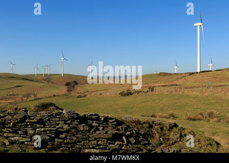 Wind Turbines at Mynydd Portref Wind Farm, Gilfach Goch near Bridgend ...
