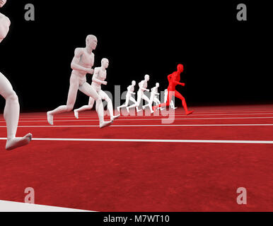 Tech man running on the runway Stock Photo - Alamy