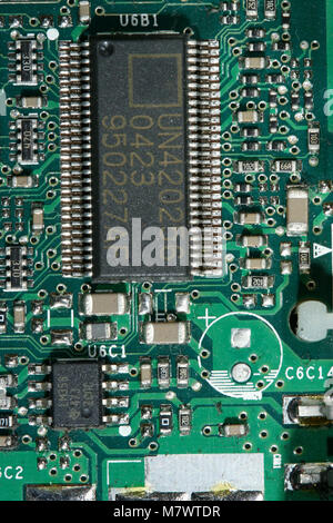 An Abstract design of CPU chips with board connection on white ...