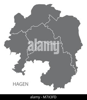 Modern City Map - Hagen city of Germany with boroughs DE Stock Vector Image & Art - Alamy