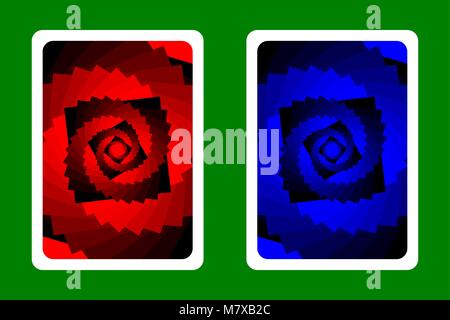 Playing Card Back Designs - square pattern, vector set Stock Vector ...
