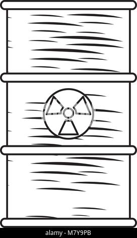 nuclear barrel icon over white background, vector illustration Stock ...