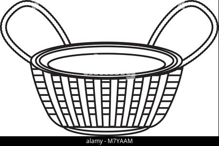 empty fruit basket icon over white background, colorful design. vector ...