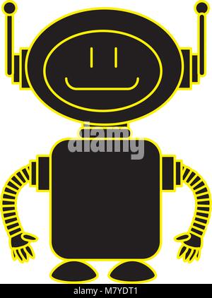 technological robot character icon vector illustration design Stock ...