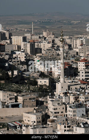View of Al-Issawiya or Isawiya an urban, Palestinian neighborhood ...