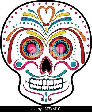 Floral ornamente head skull. Day of the dead Stock Vector Image & Art ...