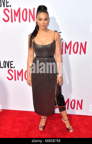 Actress Alexandra Shipp (Love Simon, X-Men: Apocalypse) on the set of ...