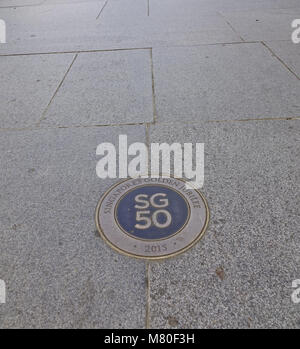 Singapore - Feb 9, 2018. Singapore 50th Anniversary (SG50) logo with ...