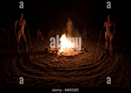 Naro bushman (San) dance, Central Kalahari, Botswana Stock Photo - Alamy
