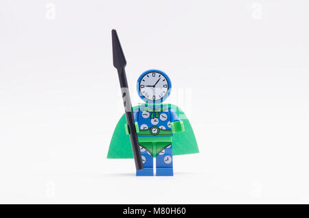 lego clock king mini figure isolated on white background Stock Photo ...