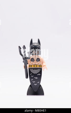 lego mermaid batman and batman minifigure. isolated on white background ...