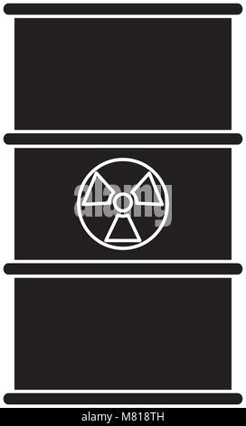 nuclear barrel icon over white background, colorful design. vector ...