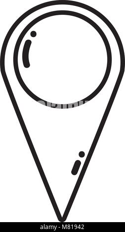 line symbol ubication to explore map location Stock Vector Image & Art ...