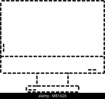 dotted shape electronic screen computer with cpu technology Stock ...