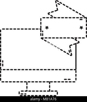dotted shape electronic screen computer with cpu technology Stock ...