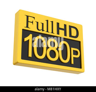 Full HD 1080p Icon Isolated Stock Photo - Alamy