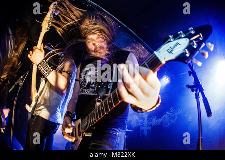 Denmark, Copenhagen - March 9, 2018. The Norwegian death metal band ...