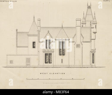 This 1870 architectural book features designs and styles for cottages ...