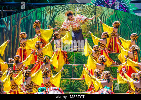 Participants in the Dinagyang Festival in Iloilo Philippines Stock ...