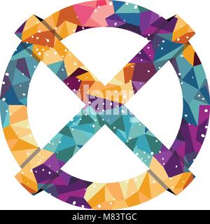 overlap shape triangle round circle sign vector Stock Vector Image ...