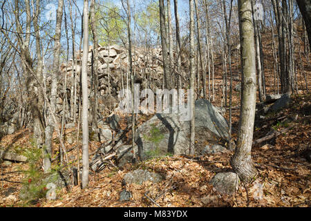 The abandoned Redstone Granite quarry in Conway, New Hampshire USA ...