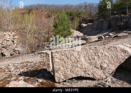 The abandoned Redstone Granite quarry in Conway, New Hampshire USA ...