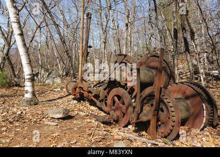 The abandoned Redstone Granite quarry in Conway, New Hampshire USA ...