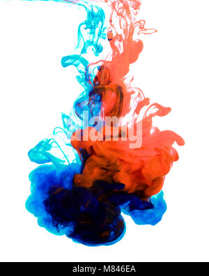 Smoky splash of color in water. Stock footage. Colored ink or acrylic ...