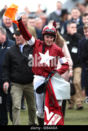 Jockey Keith Donoghue on day three of the Cheltenham Festival at ...