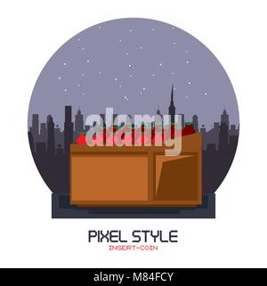 Pixelated shelf isolated vector illustration graphic design Stock ...