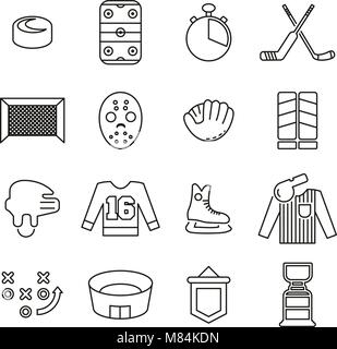 set hockey sport with professional equipment Stock Vector Image & Art ...