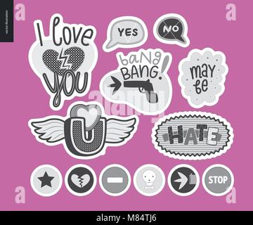 Love & Hate logo with heart symbol upside down Stock Vector Image & Art - Alamy