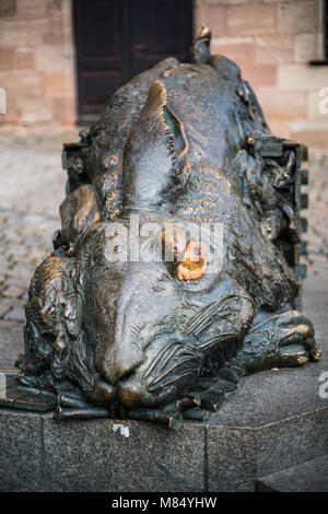 Albrecht Duerer Rabbit, Nuremburg, Franconia, Bavaria, Germany, Europe ...