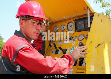 Oil drilling panel Stock Photo - Alamy
