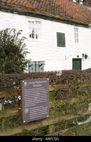 George Stephenson's birthplace near Wylam North East England UK Stock ...