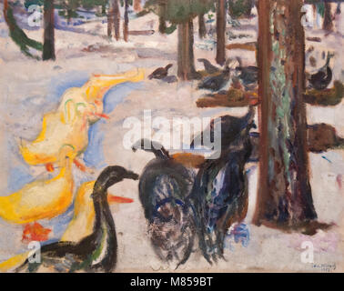 ‘Ducks and Turkeys’ is a 1913 painting by Norwegian artist Edvard Munch ...