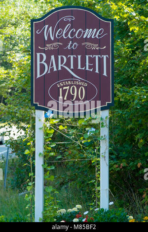 Welcome to Bartlett sign along Route 302 in Bartlett, New Hampshire in ...