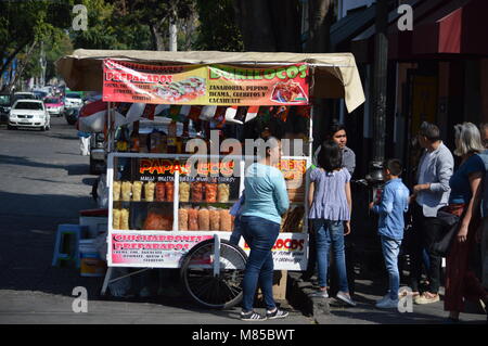 A stand selling authentic Mexican food at a street fair in Chelsea in ...