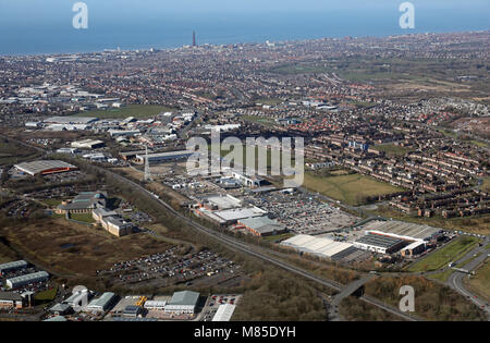 aerial view of the Tesco Extra Supermarket (& also The North West Face ...