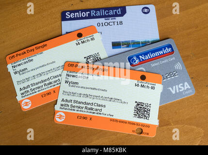 Senior Rail Card Railcard Train Tickets Rail Travel Stock Photo - Alamy