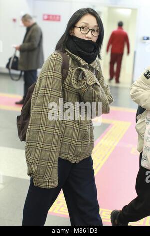 Beijing, Beijing, China. 14th Mar, 2018. Beijing, CHINA-14th March 2018: Chinese actress Zhou ...