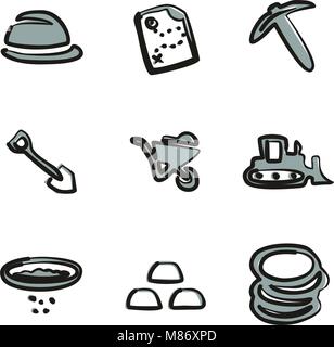 Gold Rush Icons Freehand Stock Vector Image & Art - Alamy