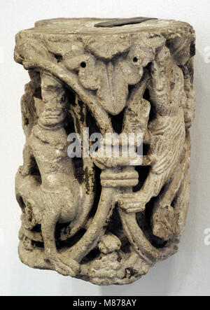 Arch segment. Vine ornament with centaur and bear. Fragment from a ...