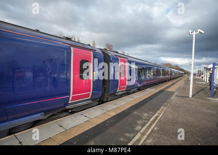 The Grand Central train arriving at Eaglescliffe Railway Station ...