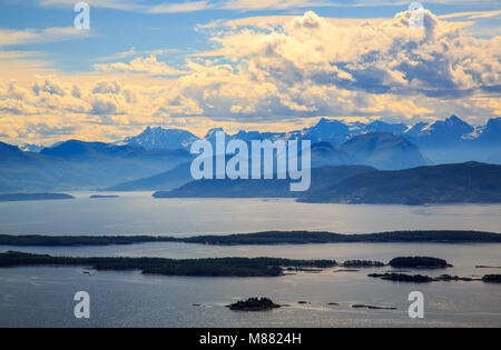 View of 'Molde panorama' taken from Varden viewpoint - showing the ...